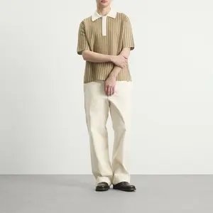 JIL SANDER Cotton Bi-colour Net Stitch Polo