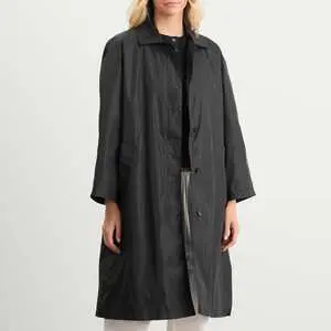 NOTHING WRITTEN Urban Nylon Trench Coat Jacket