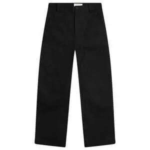 Studio Nicholson Denver Cotton Canvas Workwear Pant - Black