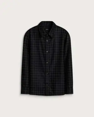 A.p.c. Bobby Wondowpane Check Overshirt - Black
