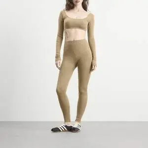 SKIMS Seamless Sheer Wool Long Sleeve Crop Top