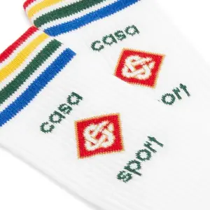 Casablanca Printed Socks - White