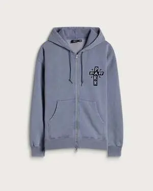 PARRA A Cross To Bear Zip Hoodie - Blue