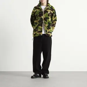 A BATHING APE Abc Camo One Point Boa Fleece Jacket