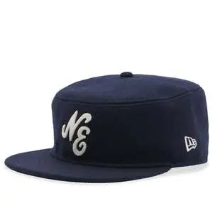 New Era Heritage Logo Chainstitched Wool Pillbox Cap - Navy