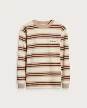 BOUND Stripe Long Sleeve T-shirt - Latte