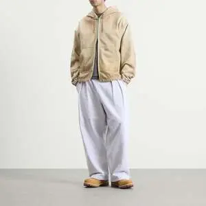 BEAMS Balloon Wide Sweat Pants - Ash Grey