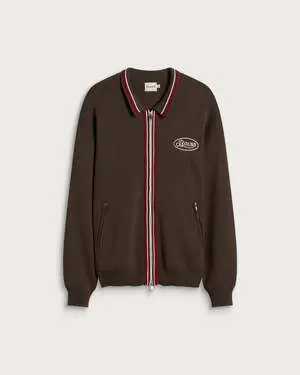BOUND Retro Disc Knit Zip Polo