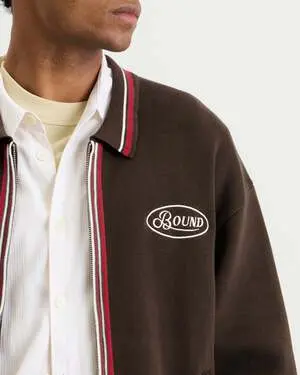 BOUND Retro Disc Knit Zip Polo