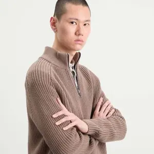 RONNING Quarter Zip Fisherman Sweater