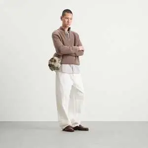 RONNING Quarter Zip Fisherman Sweater