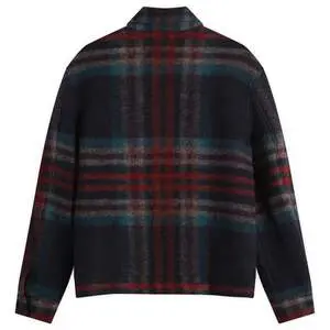 WAX LONDON Heath Wool Check Jacket - Navy/multi