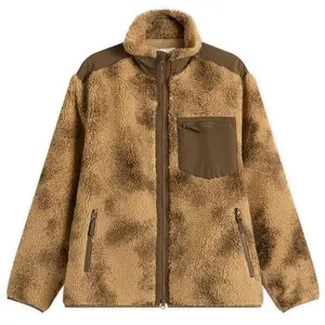 CORRIDOR Oak Zip Fleece Jacket - Brown