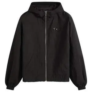 THUG CLUB Nylon Hooded Jacket - Black