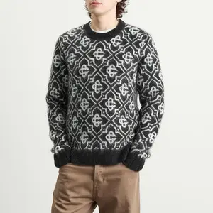 Casablanca Monogram Mohair Blend Crew Sweatshirt