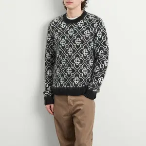 Casablanca Monogram Mohair Blend Crew Sweatshirt