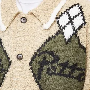 PATTA Argyle Knitted Cardigan T-shirt