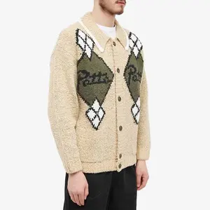 PATTA Argyle Knitted Cardigan T-shirt