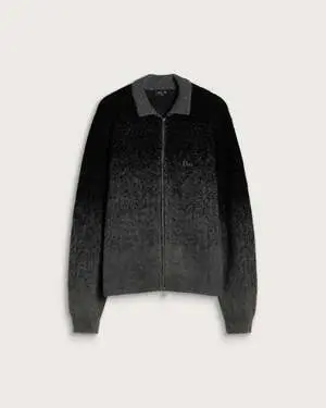 DIME Mohair Double Zip Knit - Black/charcoal