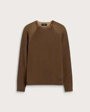DIME Printed Rib Sweater - Brown/tan