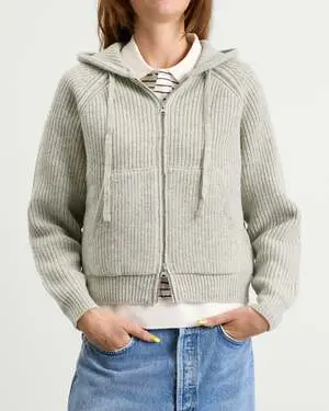 DUNST Hooded Knit Cardigan