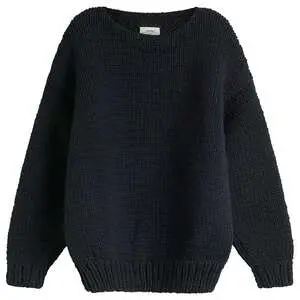 Visvim Amplus Boatneck Hand Knit - Black