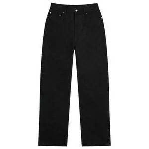 Casablanca Denim Straight Leg Monogram Jeans - Black