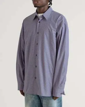 Dries Van Noten Croom Micro Check Cotton Shirt