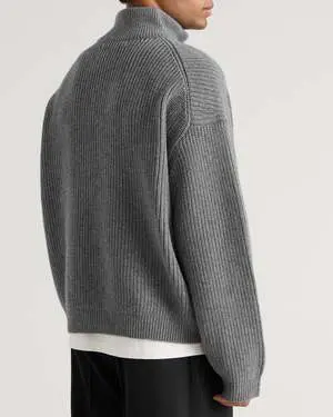 DANIEL SIMMONS Merino Knit Q-zip Jumper