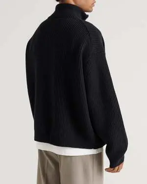 DANIEL SIMMONS Merino Knit Q-zip Jumper