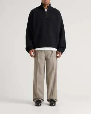 DANIEL SIMMONS Merino Knit Q-zip Jumper