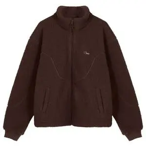 DIME Polar Fleece Sherpa Zip Jacket - Brown