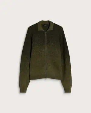 DIME Mohair Double Zip Knit - Forest