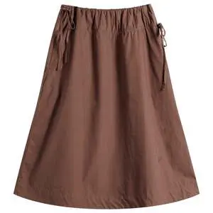 DAMSON MADDER Caspia Volume Midi Skirt - Choc