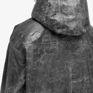 COLE BUXTON Hooded Leather Jacket