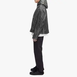 COLE BUXTON Hooded Leather Jacket