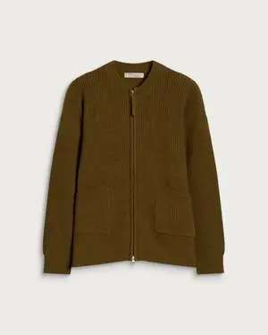 FRIZMWORKS Wool Deck Zipup Cardigan - Cinnamon