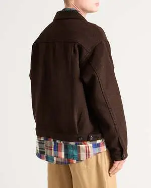 FRIZMWORKS Solid Wool Trucker Jacket