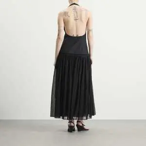 RÓHE Rohe Pleated Muslin Halter Dress