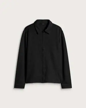 HIKING PATROL Edge Knit Zip Shirt - Black
