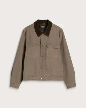 FRIZMWORKS Heavy Canvas Storm Trucker Jacket - Mud