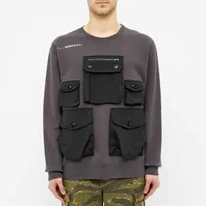 NEIGHBORHOOD Heavys Crew Sweatshirt - Charcoal