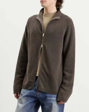 Our Legacy Spray Dye Cherub Wool Line Zip Cardigan
