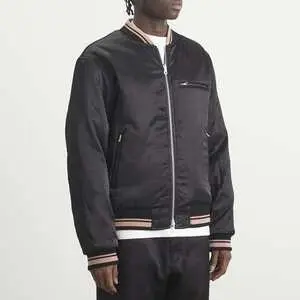 Dries Van Noten Abstract Floral Satin Reversible Bomber Jacket