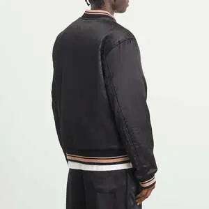 Dries Van Noten Abstract Floral Satin Reversible Bomber Jacket