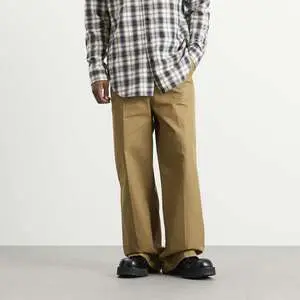 Balenciaga Wide Leg Cotton Chino Pants