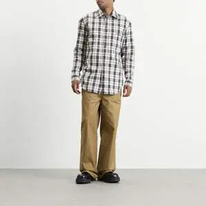 Balenciaga Wide Leg Cotton Chino Pants