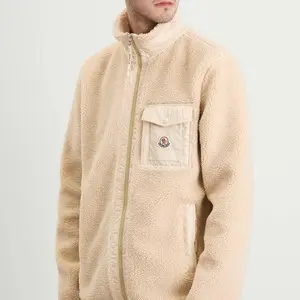 Moncler Zip Up Teddy Fleece Cardigan Jacket