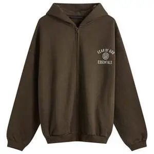 Fear Of God State Heavy Fleece Full Zip Hoodie - Brown