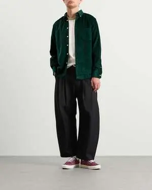 Portuguese Flannel Lobo Button Down Corduroy Shirt - Green